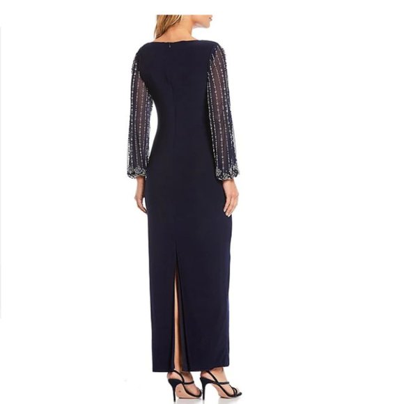 MARINA | Dresses | Incredibly Flattering Marina Back Slit Sheath Gown ...